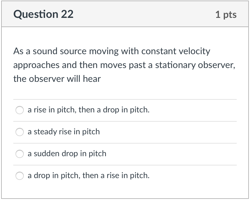 Solved the answer is NOT A)a rise in pitch, then a drop in | Chegg.com