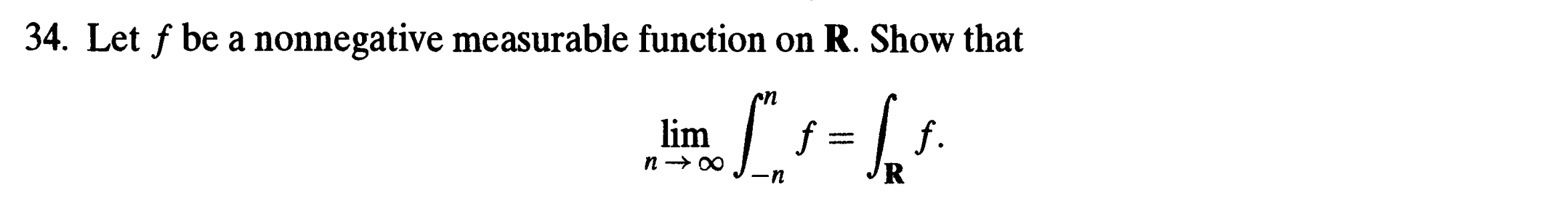 Solved 34. Let f be a nonnegative measurable function on R. | Chegg.com