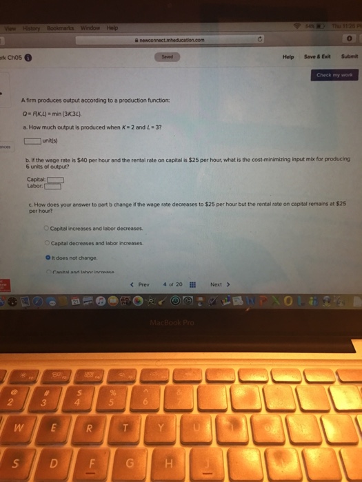 Solved Help Save& Exit Submit Check my work A firm produces | Chegg.com