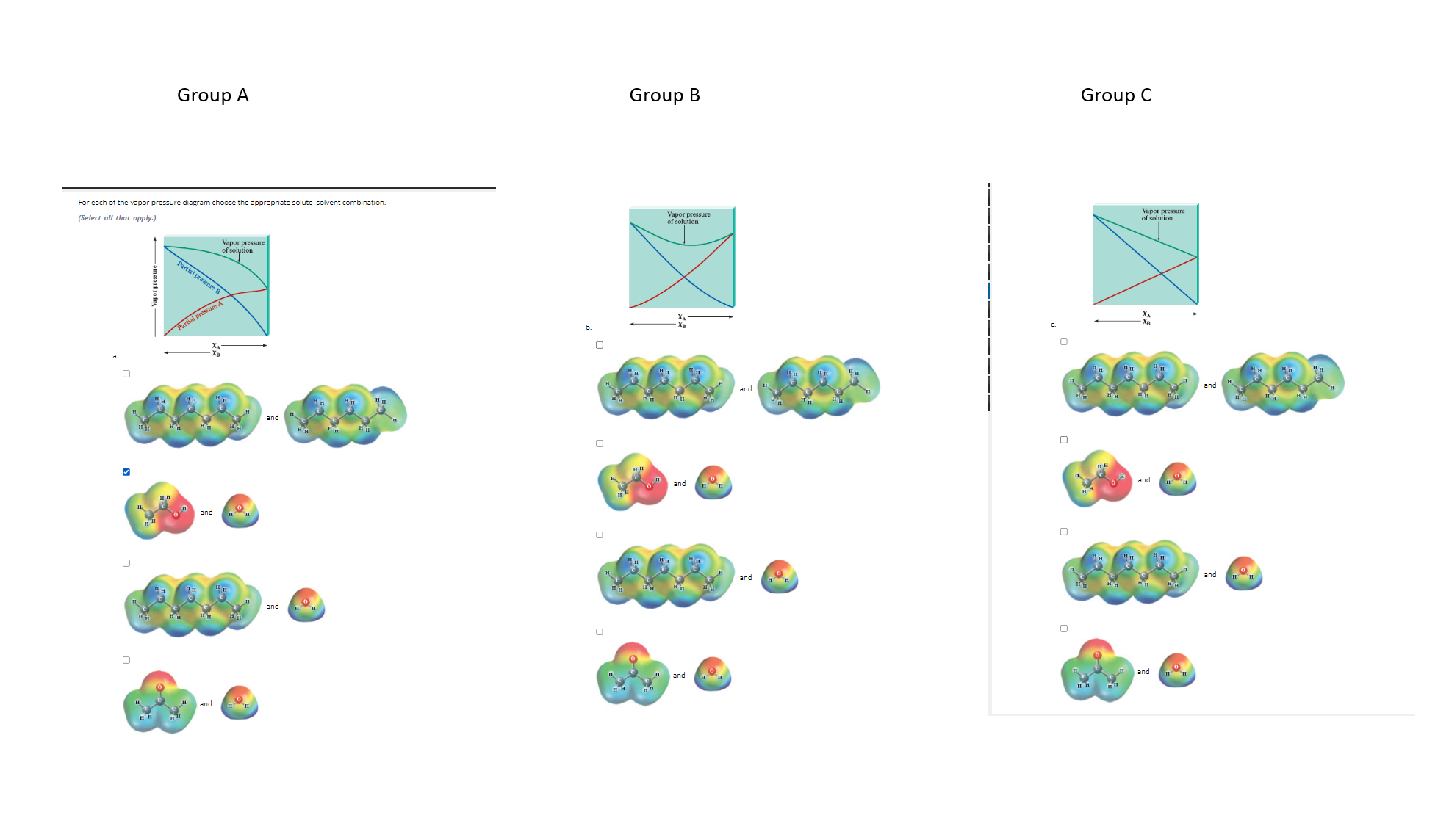 Solved Group AFor each of the vapor pressure diagram choose | Chegg.com