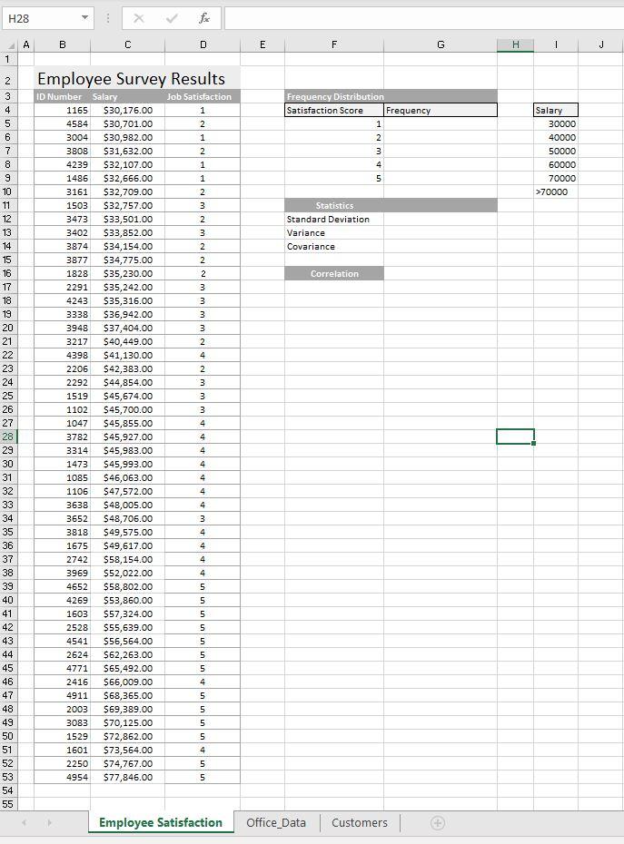 Solved Exp19_Excel_Ch08_CapAssessment_Employee_Satisfaction | Chegg.com
