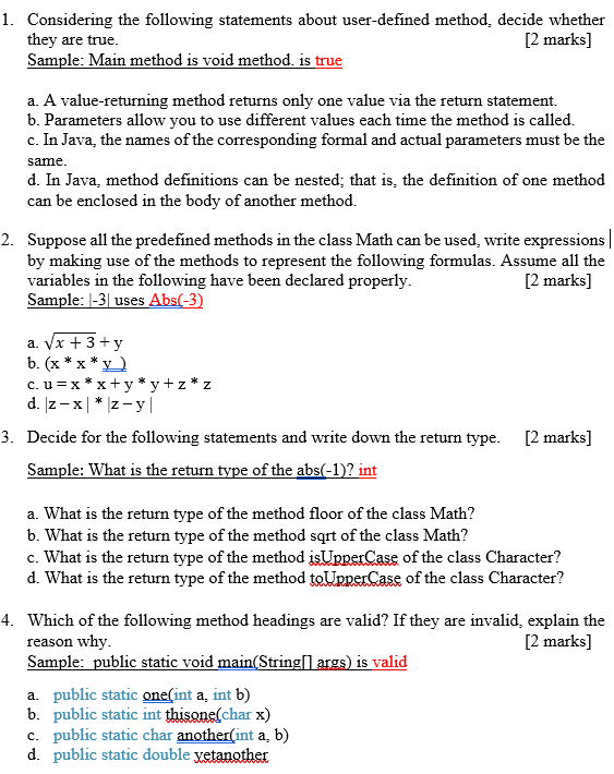 Solved 1. Considering the following statements about | Chegg.com