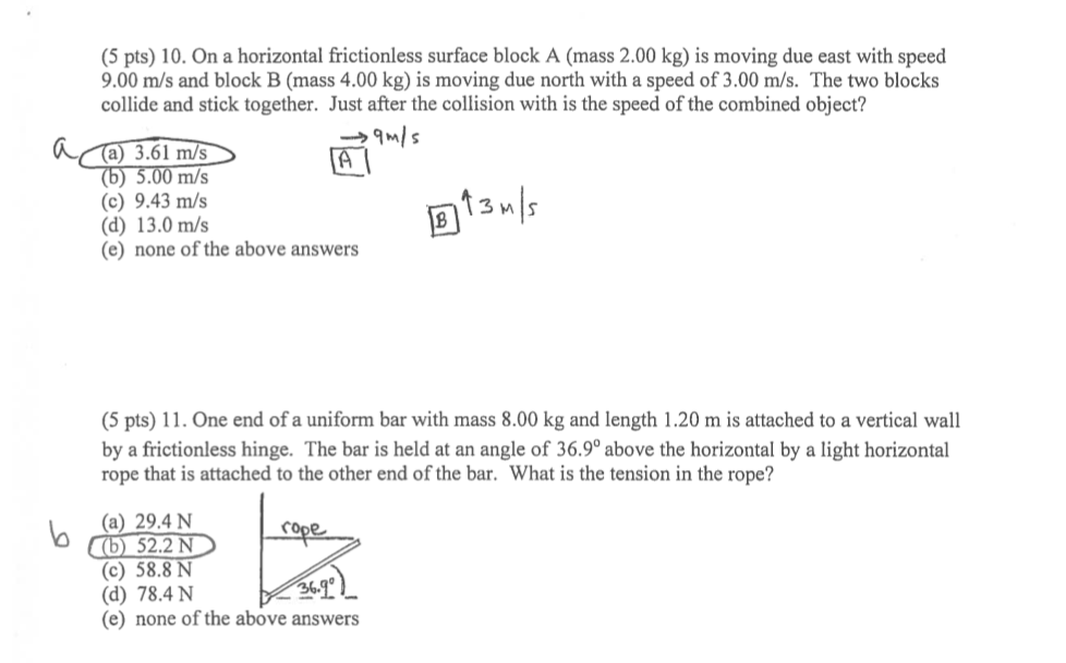 Solved A 5 Pts 10 On A Horizontal Frictionless Surface