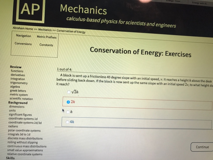 Solved AP Mechanics calculus-based physics for scientists | Chegg.com