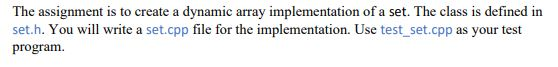 Solved //set.h file #ifndef _SET_H_ #define | Chegg.com