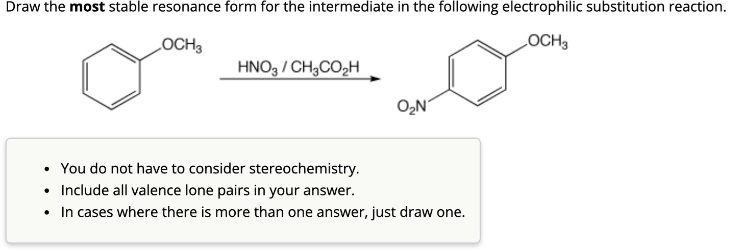 Solved Draw the most stable resonance form for the | Chegg.com