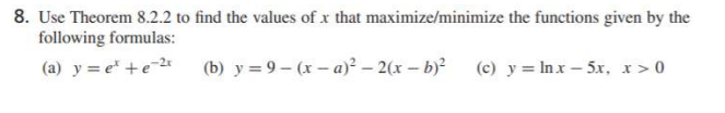 Solved THEOREM 8.2.2 (MAXIMUM/MINIMUM FOR CONCAVE/CONVEX | Chegg.com