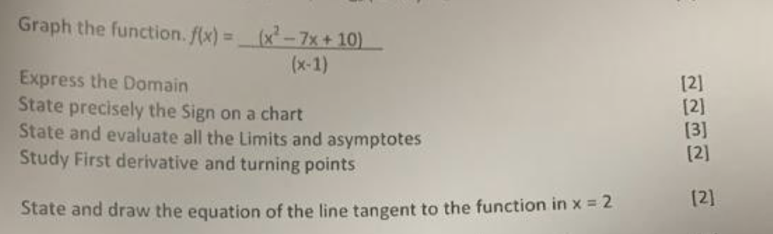 Solved I Graph the function. f(x)=(x2-7x+10)(x-1)1. ﻿Express | Chegg.com