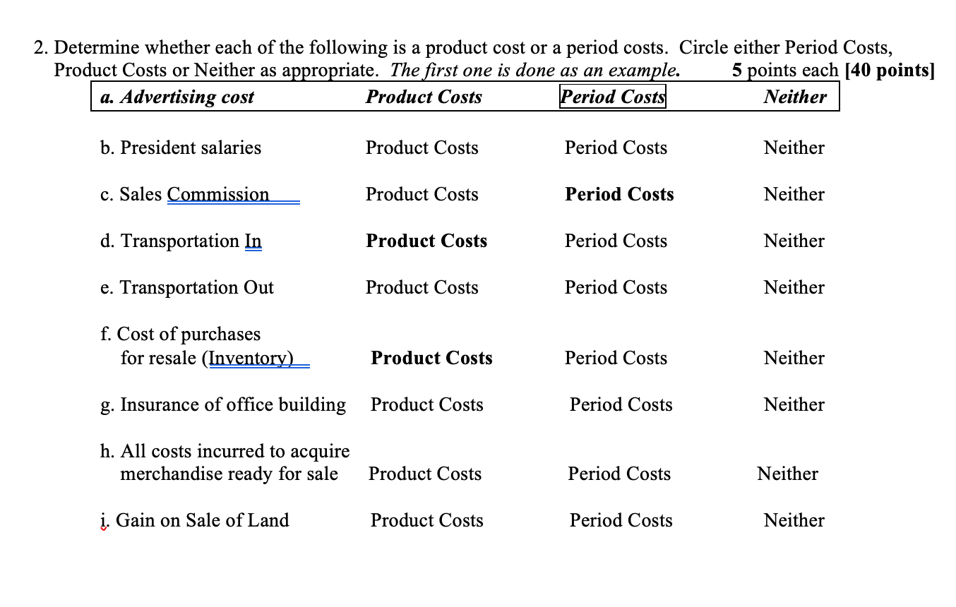 Solved 2. Determine whether each of the following is a | Chegg.com
