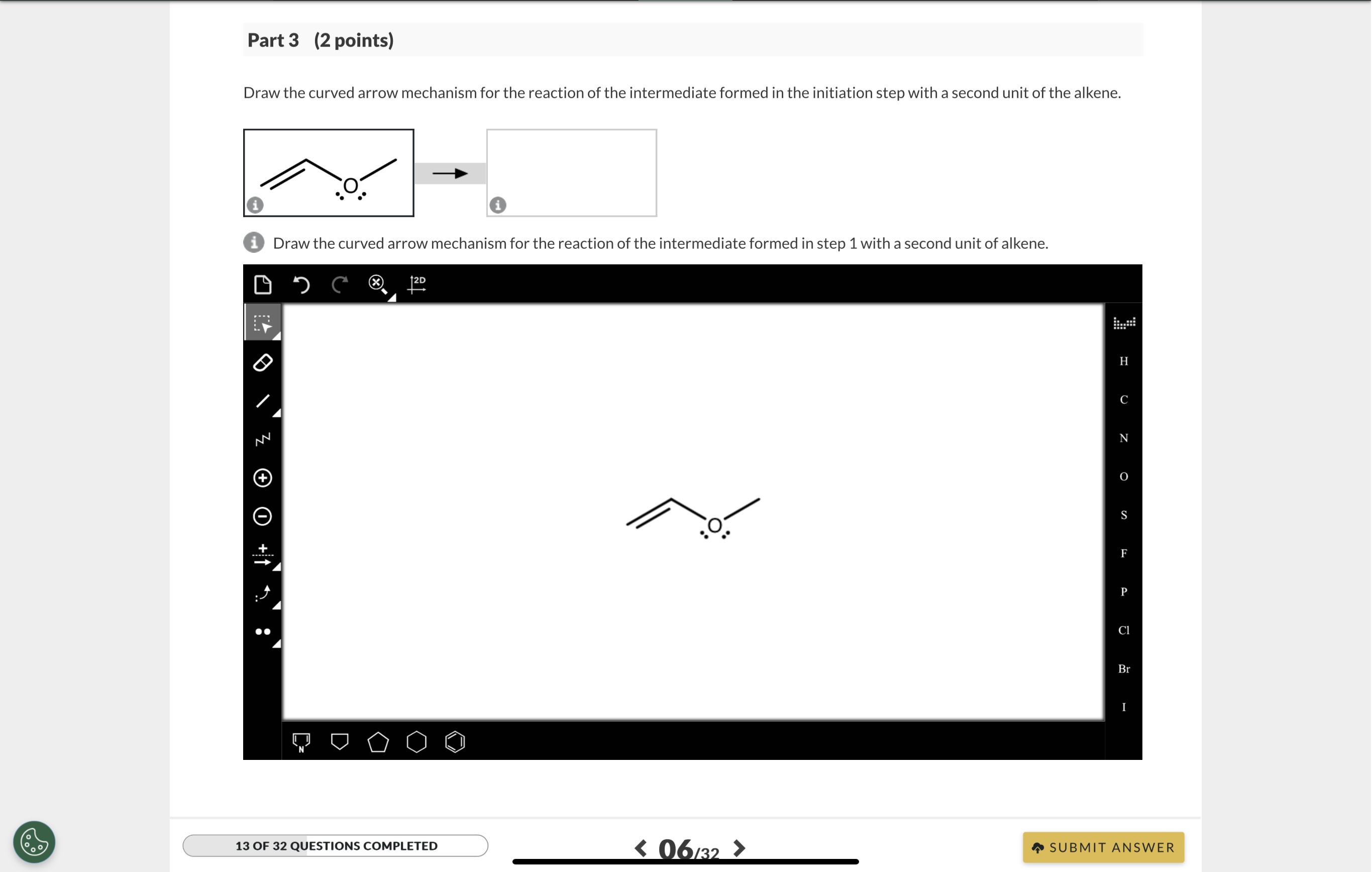 Solved Methoxyethene (shown below) ﻿undergoes cationic | Chegg.com
