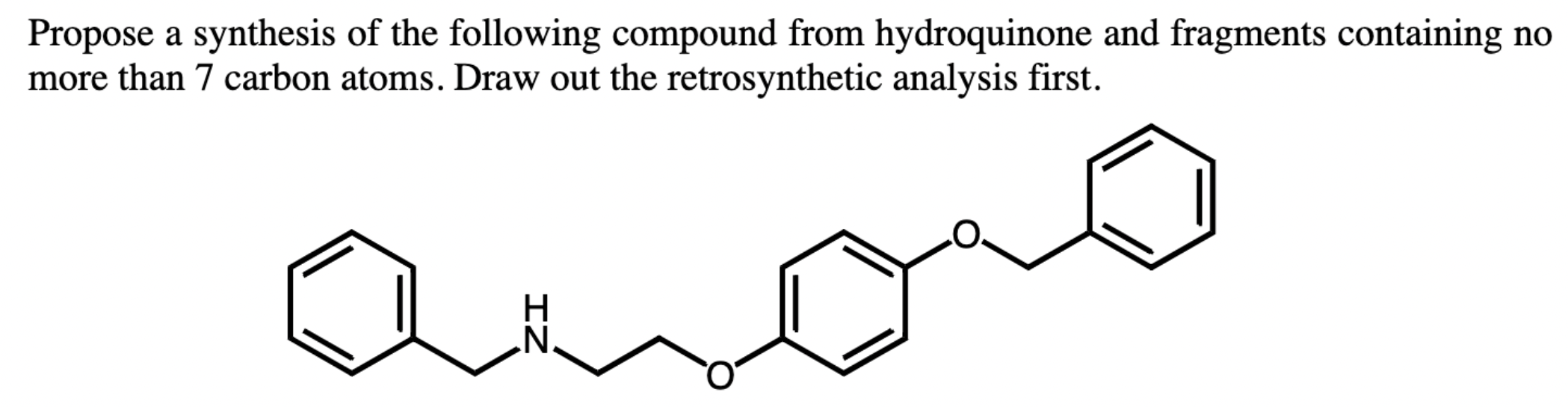 Solved Propose a synthesis of the following compound from | Chegg.com