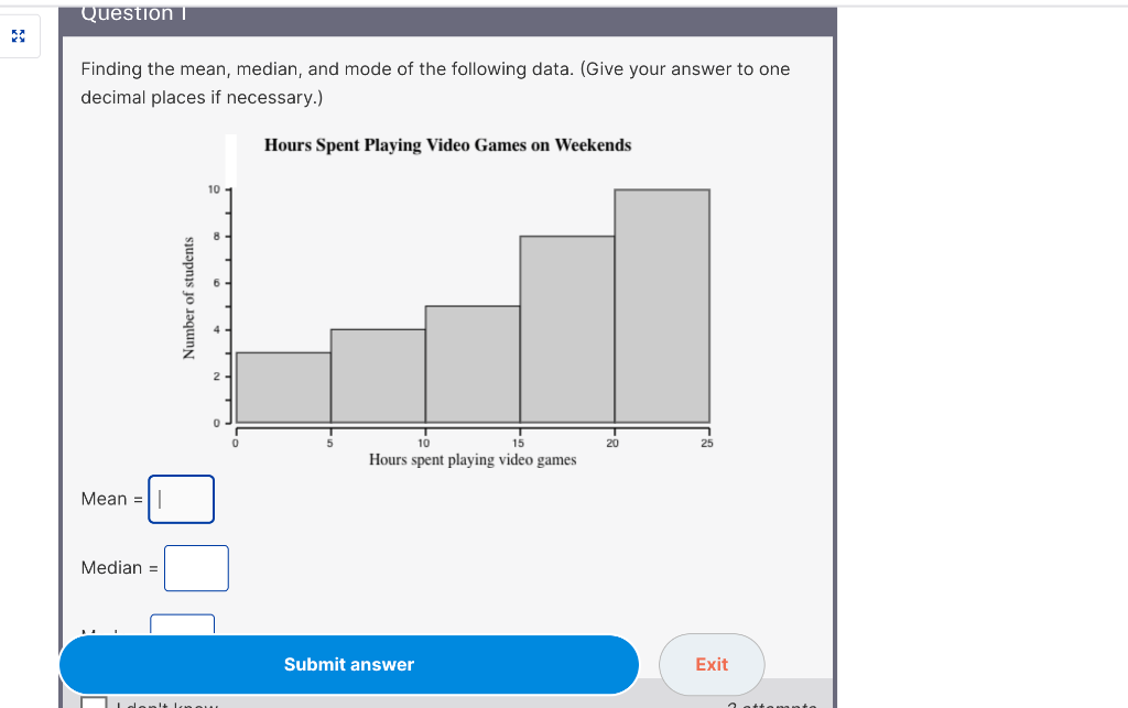 Solved Finding the mean, median, and mode of the following | Chegg.com