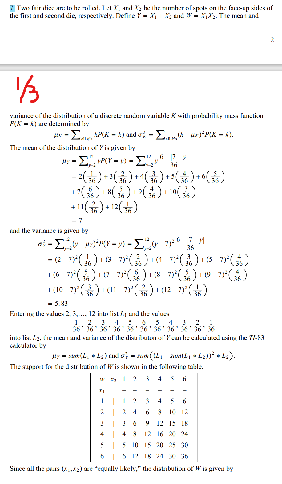 Solved 7. Two fair dice are to be rolled. Let X1 and X2 be | Chegg.com