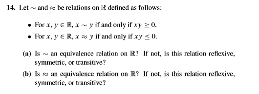 Solved 14. Let and be relations on R defined as follows: • | Chegg.com