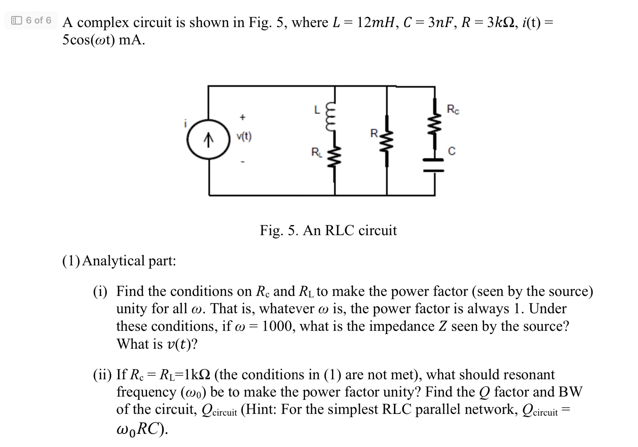 Solved A complex circuit is shown in Fig. 5, where | Chegg.com