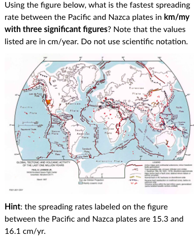 Solved Using the figure below, what is the fastest spreading | Chegg.com
