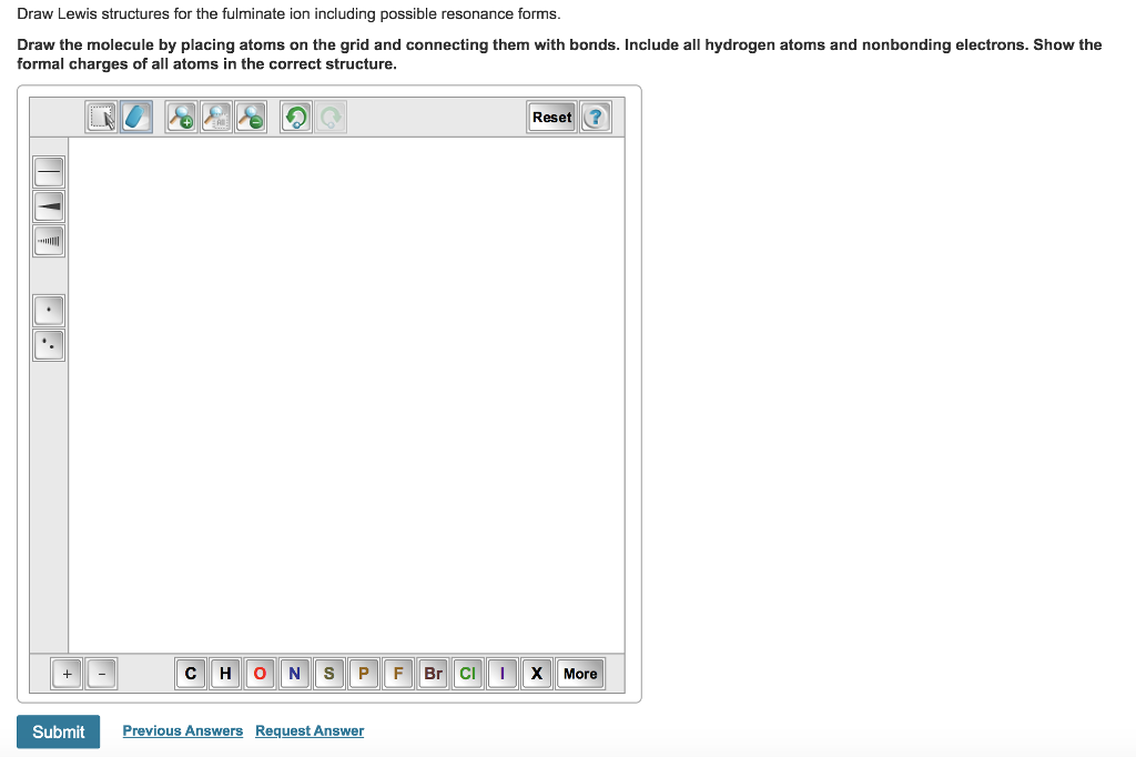 Solved Draw Lewis structures for the fulminate ion including | Chegg.com