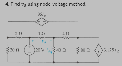 Solved Find the voltage and current in blue by node analysis | Chegg.com