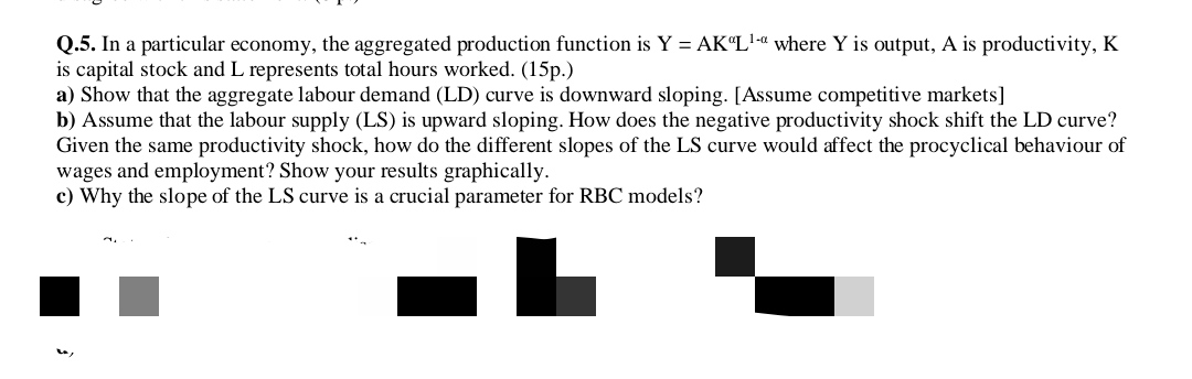 Solved Q.5. ﻿In a particular economy, the aggregated | Chegg.com