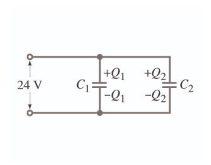Solved Two capacitors, C1 = 2.2 μF and C2= 2.0 μF , are | Chegg.com