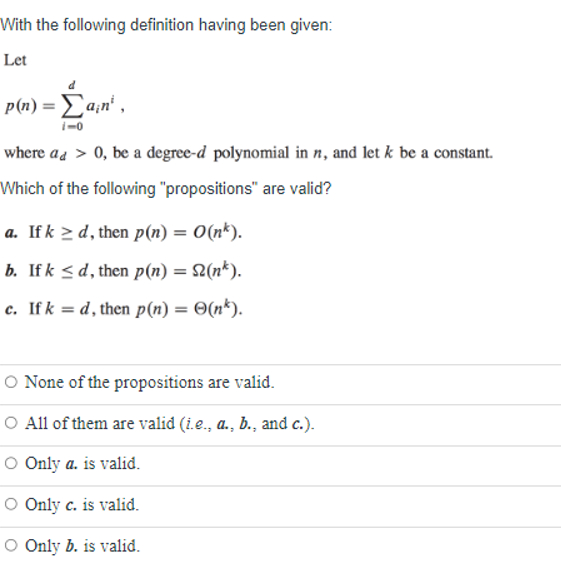 Solved With the following definition having been | Chegg.com