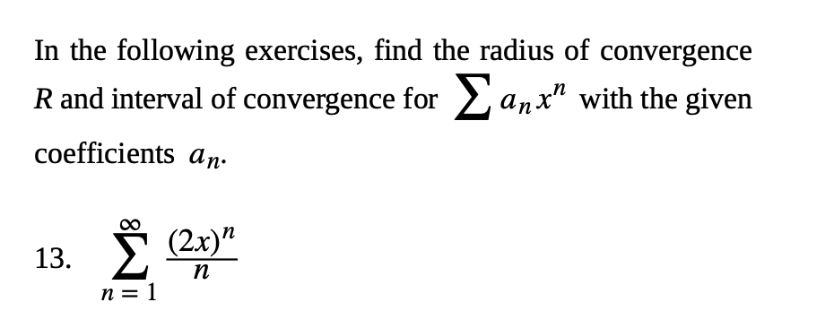 Solved In the following exercises, find the radius of | Chegg.com