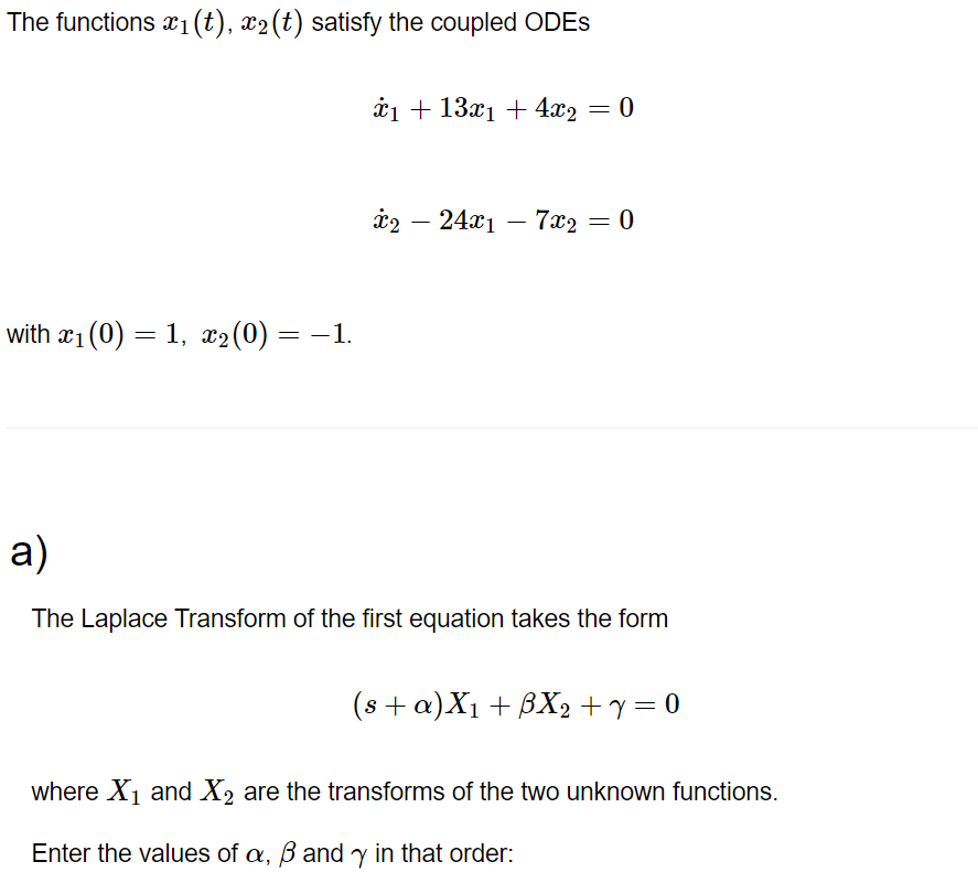 Solved The functions x1(t),x2(t) ﻿satisfy the coupled | Chegg.com