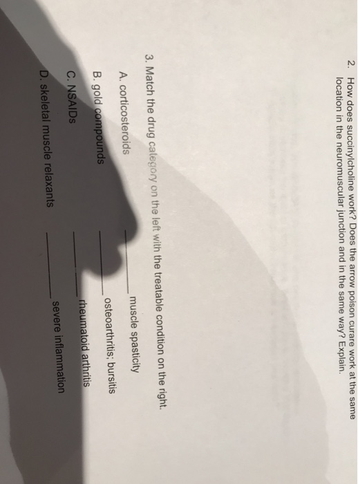 Solved 2. How does succinylcholine work? Does the arrow | Chegg.com