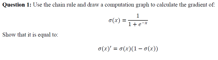 Solved Question 1: Use the chain rule and draw a computation | Chegg.com Solved Question 1: Use the chain rule and draw a computation | Chegg.com