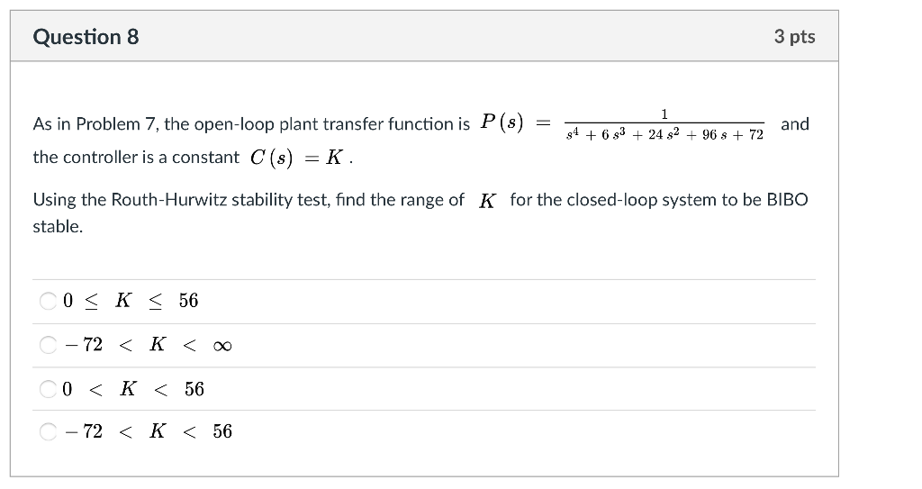 Solved Question 8 3 pts 1 94 + 6 93 + 24 82 + 96 8 + 72 and | Chegg.com