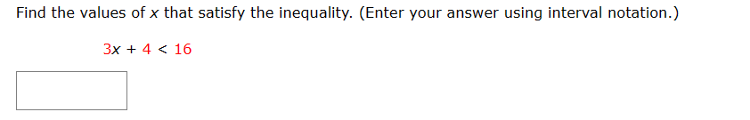 Solved Find the values of x that satisfy the inequality. | Chegg.com