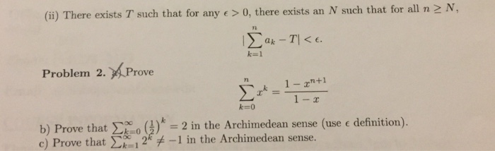 Solved I need help on 2b using the (ii) definition. With as | Chegg.com