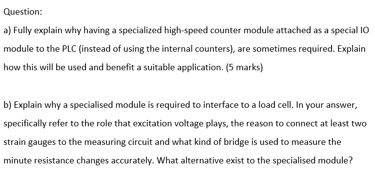 Solved Question: a) Fully explain why having a specialized | Chegg.com
