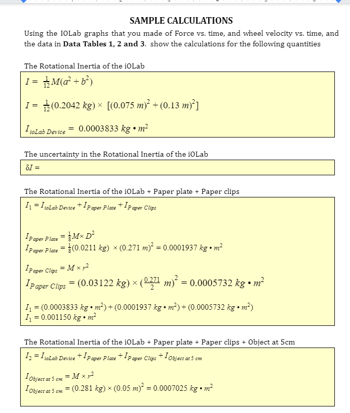 Solved Rotational System At (2 oscillations) (s) Paper Plate | Chegg.com