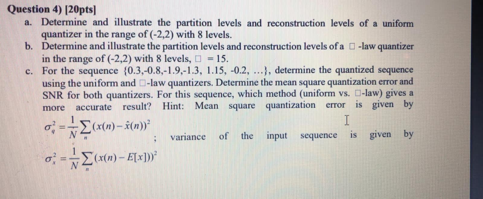 Question 4) (20pts] a. Determine and illustrate the | Chegg.com