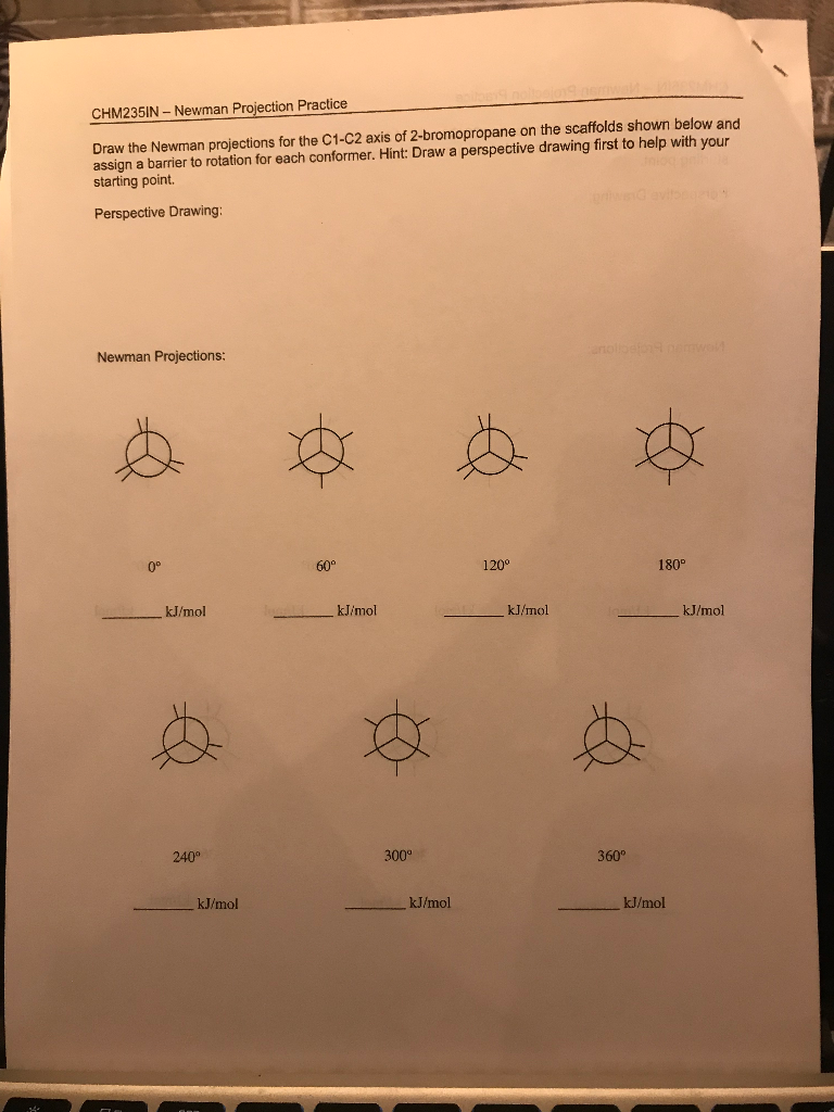 Solved CHM235IN-Newman Projection Practice Draw the Newman | Chegg.com