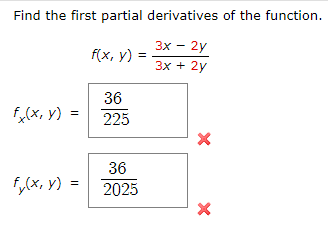 Solved 1.) ﻿Find the first partial derivatives of the | Chegg.com