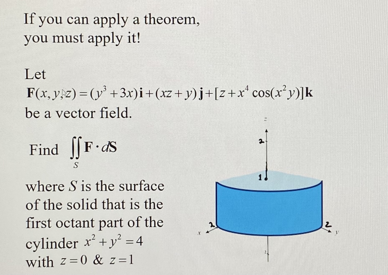 Solved If you can apply a theorem, you must apply it! Let | Chegg.com