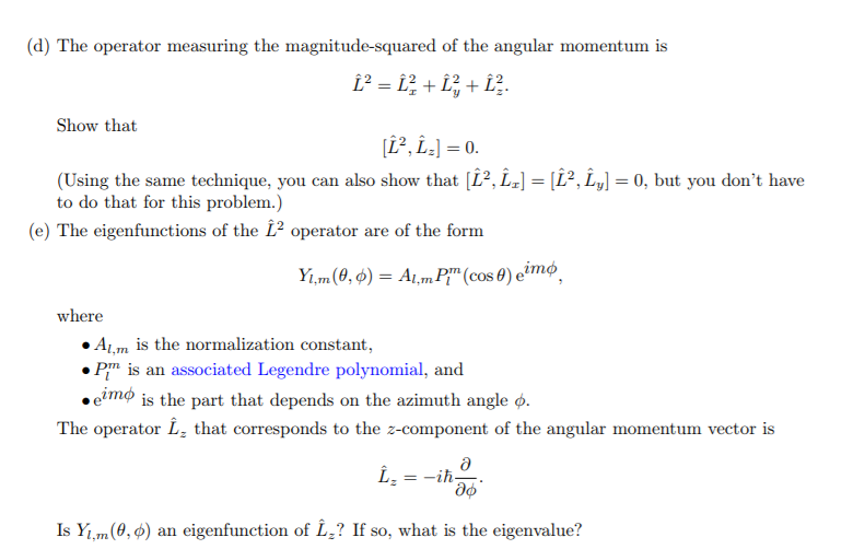 Solved (d) The operator measuring the magnitude-squared of | Chegg.com