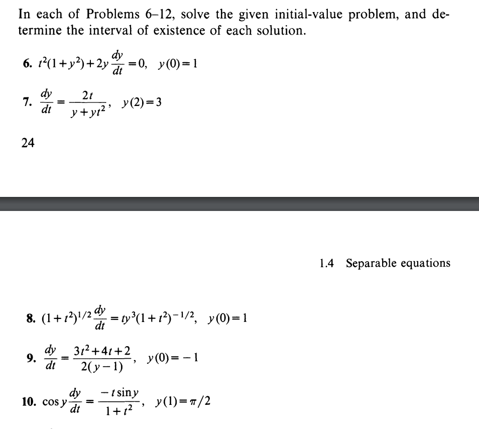 Solved In each of Problems 6-12, solve the given | Chegg.com
