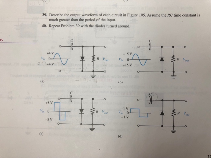 Solved 39. Describe the output waveform of each circuit in | Chegg.com