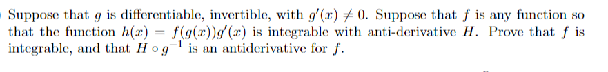 Solved Suppose that g is differentiable, invertible, with | Chegg.com