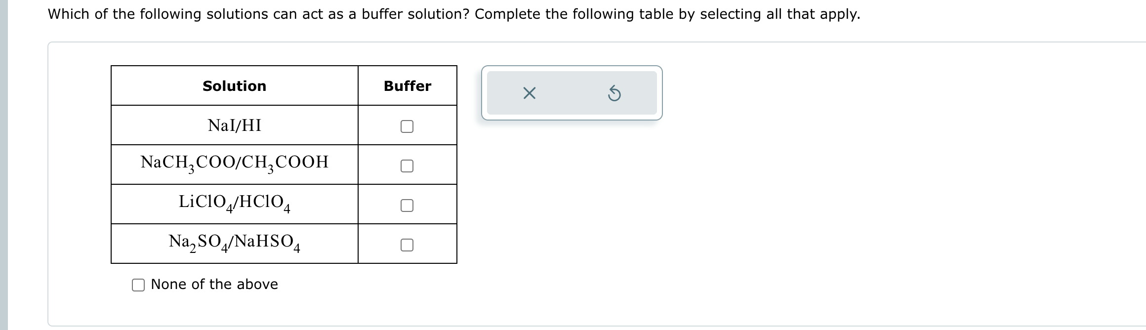 Solved None of the above | Chegg.com