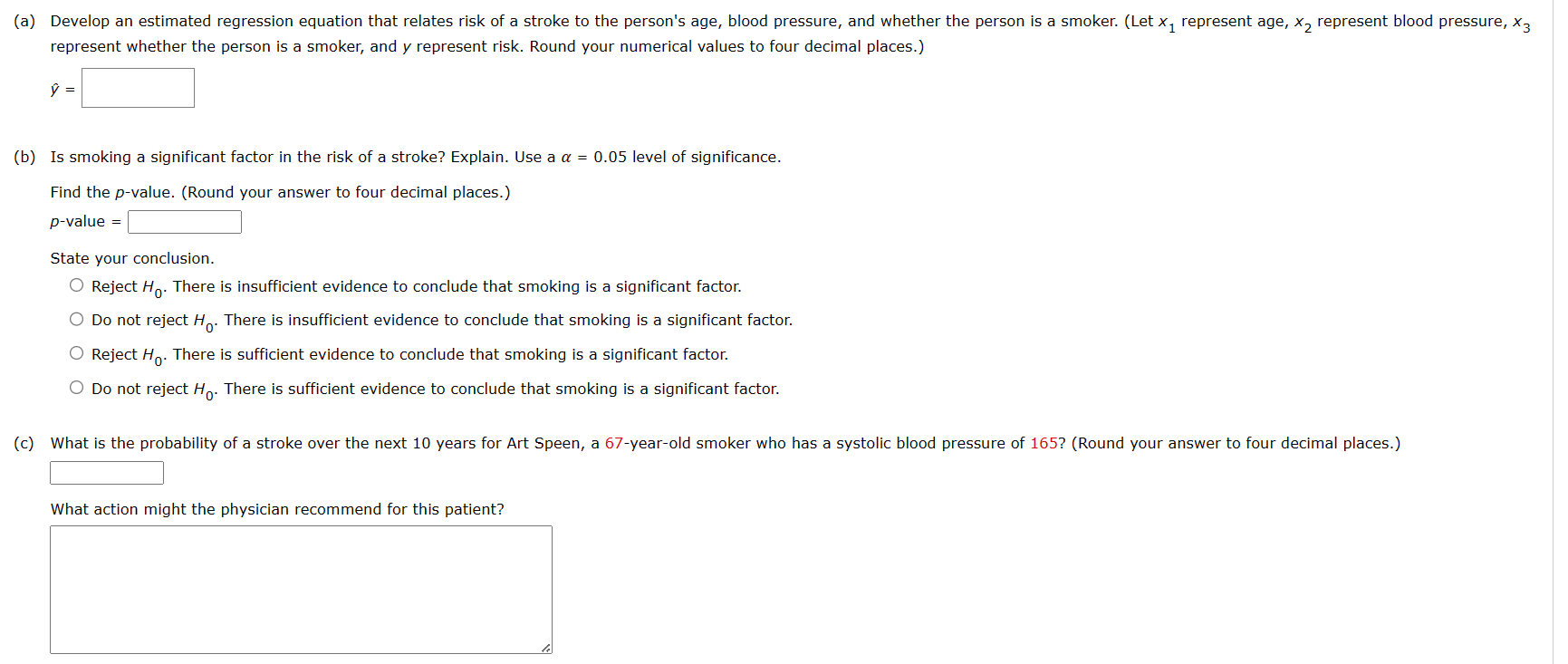 Solved variable with 1 indicating a smoker and 0 indicating | Chegg.com