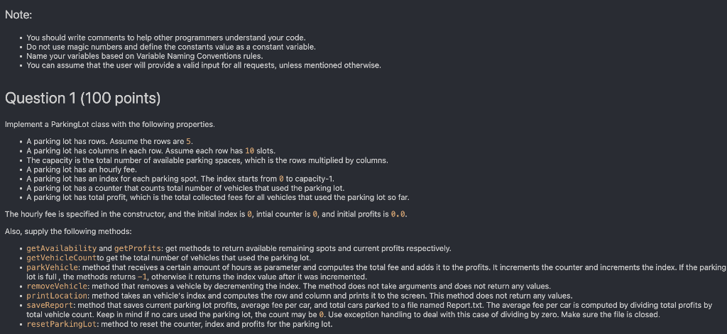 Solved Note: - You should write comments to help other | Chegg.com