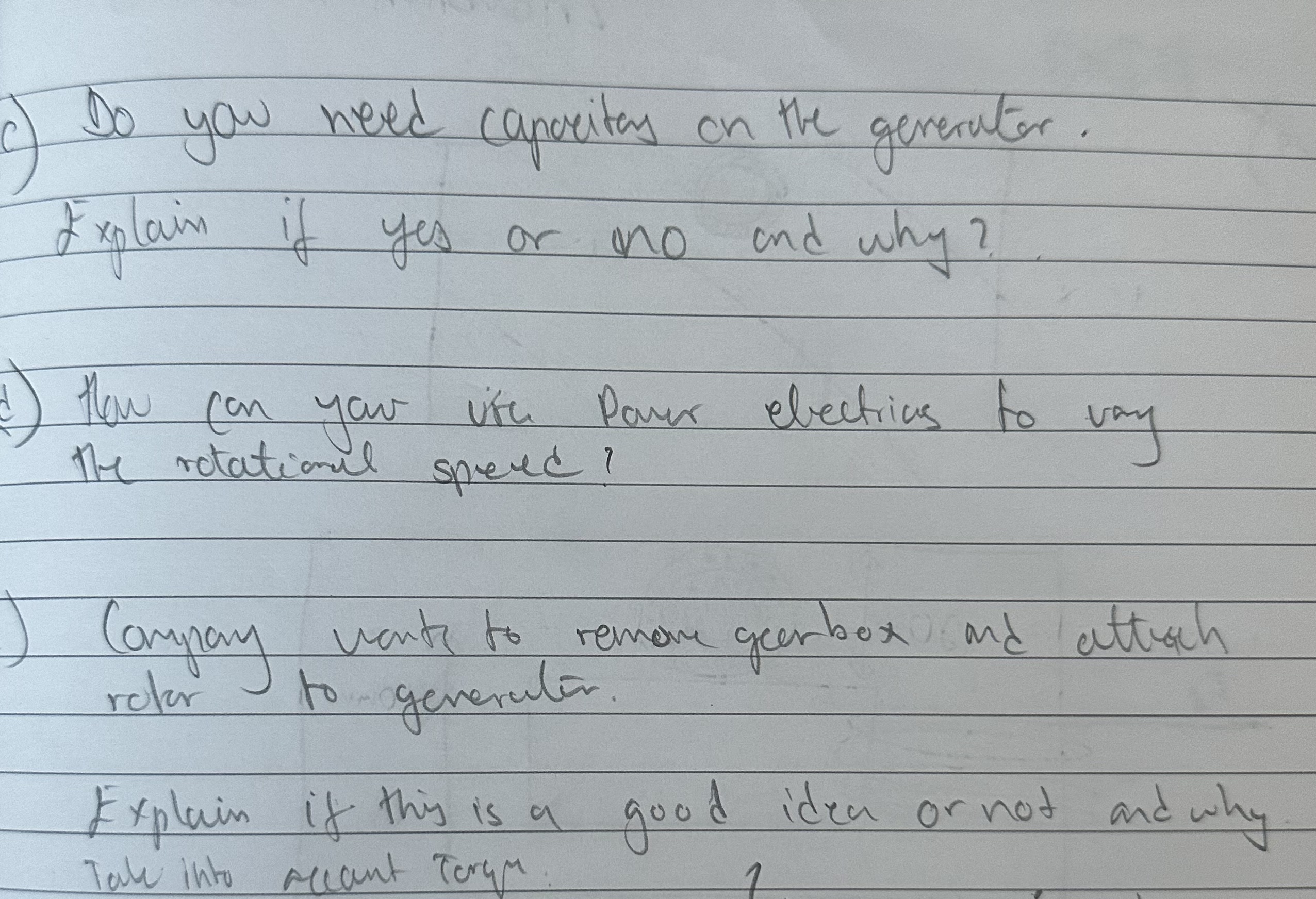Solved It’s a wind turbine system Part a is asking what | Chegg.com