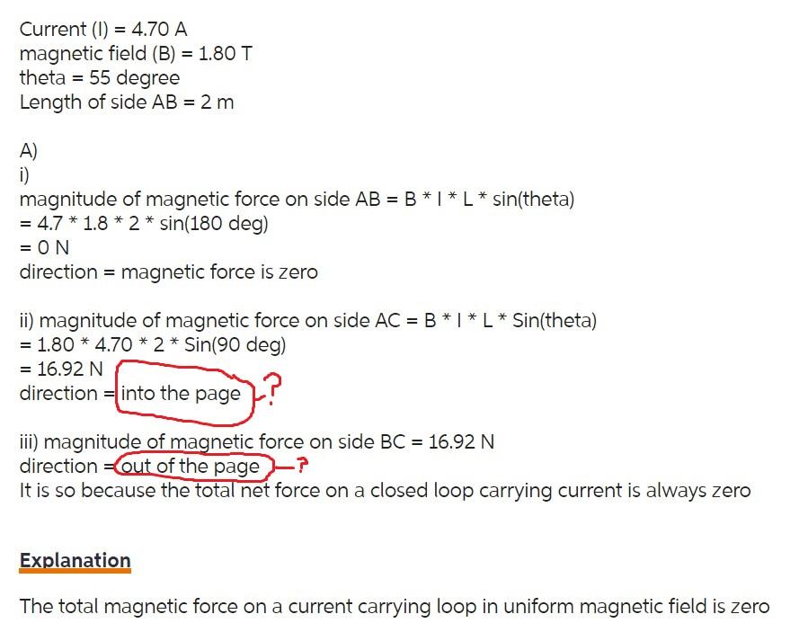 Solved The coil of wire in the drawing is a right triangle | Chegg.com