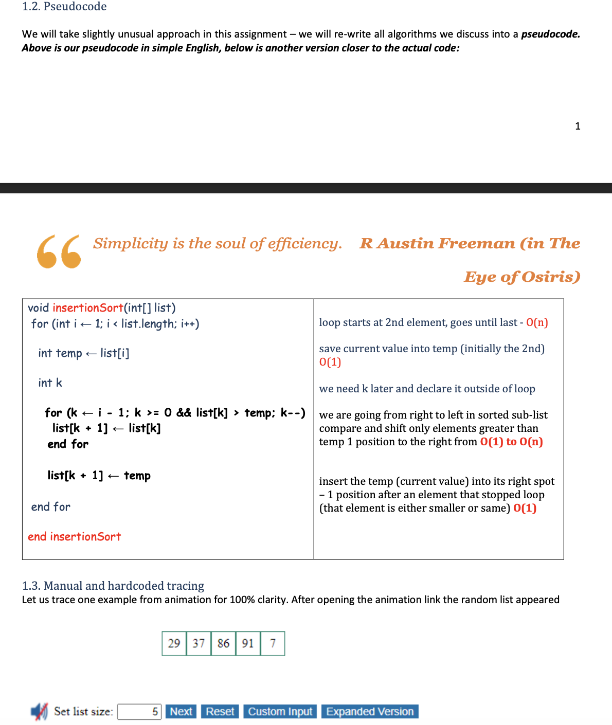 Solved TASK 6. ﻿Trace Quick sort on an array, that consists | Chegg.com