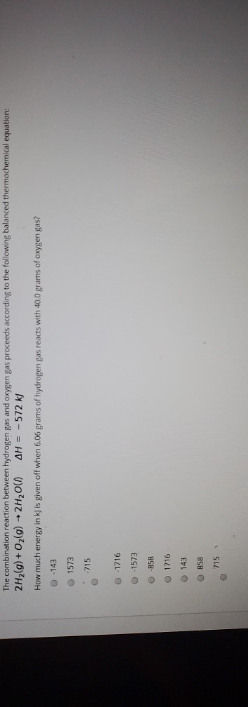 Solved The combination reaction between hydrogen gas and | Chegg.com