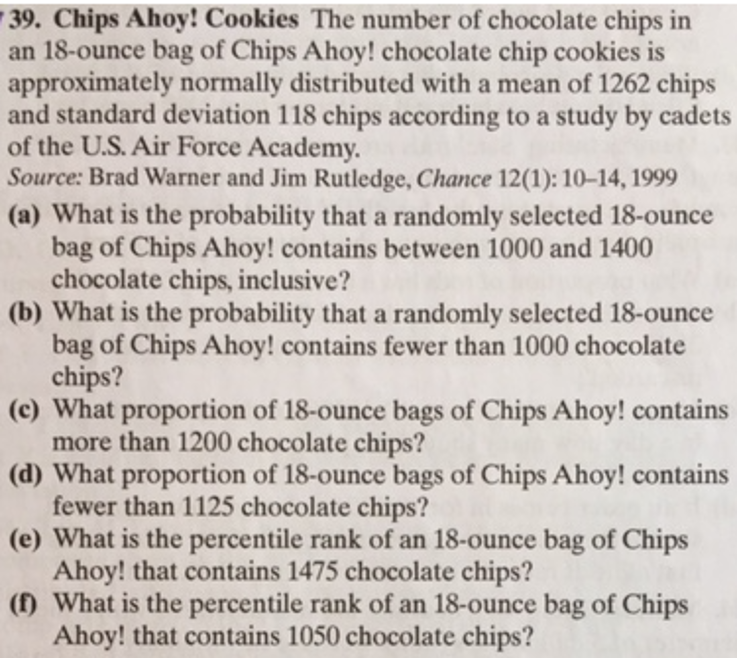 Solved Chips Ahoy! Cookies The number of chocolate chips | Chegg.com